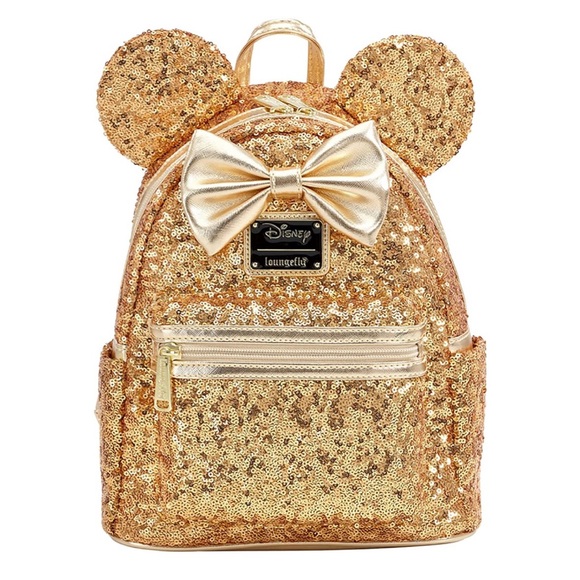 Loungefly | Bags | Loungefly Exclusive Disney Yellow Gold Sequin Minnie ...